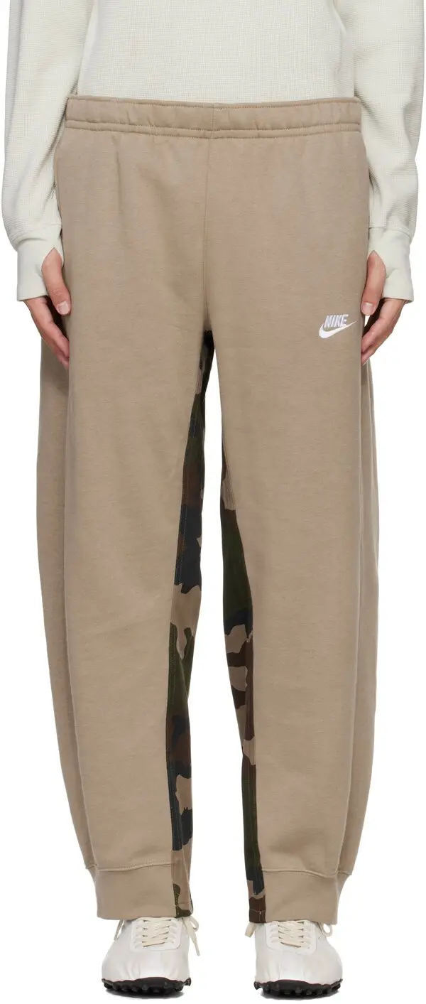 Bless Beige & Khaki Camo 'Overjoggingcamouflague' Sweatpants In